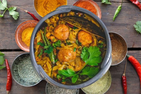 Lau er Ghonto (Dry Bottle Gourd Curry) (No Onion,No Garlic)/Half Tray ...